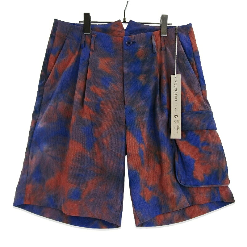 商品詳細 ブランド名 POLYPLOID 色/素材 BLUE MULTI/ナイロン 生産国 日本製 SIZE 表記SIZE：3ウエスト：約86cm股上：約33cm股下：約24.5cmワタリ：約35cm裾幅：約32.5cm 平置き採寸での計測...