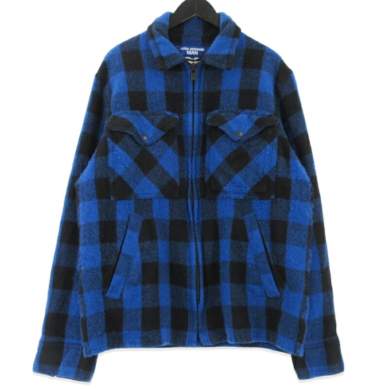 商品詳細 ブランド名 JUNYA WATANABE MAN × FILSON 色/素材 ブルー/ブラック/ウール 生産国 日本製 SIZE 表記SIZE：L着丈：約75cm身幅：約64cm肩幅：約52cm袖丈：約68cm 平置き採寸での計測...