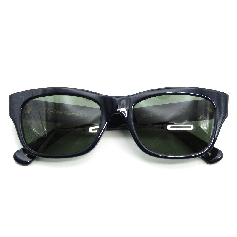 商品詳細 ブランド名 OLIVER GOLDSMITH 色 フレーム:Deep Seaレンズ:スモークグリーン SIZE サイズ：54□20-145レンズ 縦：約40mmフロント縦：約47mmフロント横：約145mm 状態 A 中古美品：使...