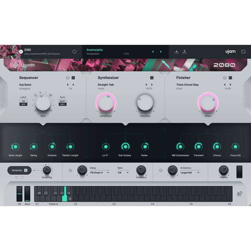 UJAM/コード販売 商品一覧＞＞UJAM/新品 商品一覧＞＞DTM【5，000円〜10，000円】 商品一覧＞＞ソフトウェア音源/シンセ音源/UJAM 商品一覧＞＞詳しくはこちらをご覧くださいUJAM Usynth 2080 (ユージャム...