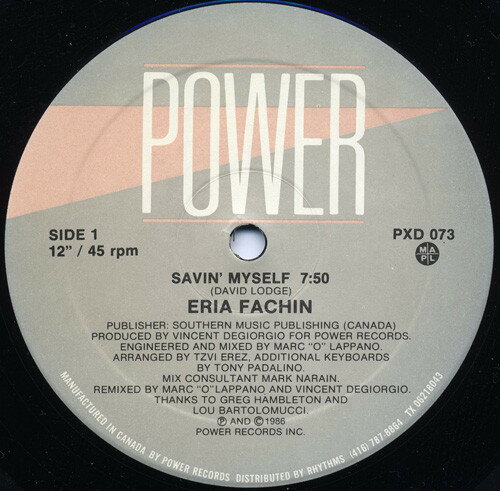 ・アーティスト Eria Fachin ・タイトル Savin' Myself ・レーベル・型番 Power Records PXD073 ・フォーマット 12インチレコード ・コンディション(盤) 良い (VG+) ・コンディション(ジャ...