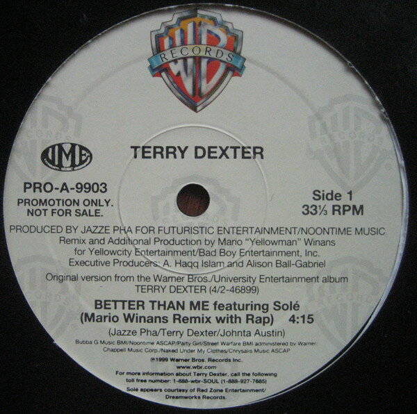 ・アーティスト Terry Dexter, Sol? ・タイトル Better Than Me ・レーベル・型番 Warner Bros. Records PROA9903 ・フォーマット 12" ・コンディション(盤) 良い (VG+) ...