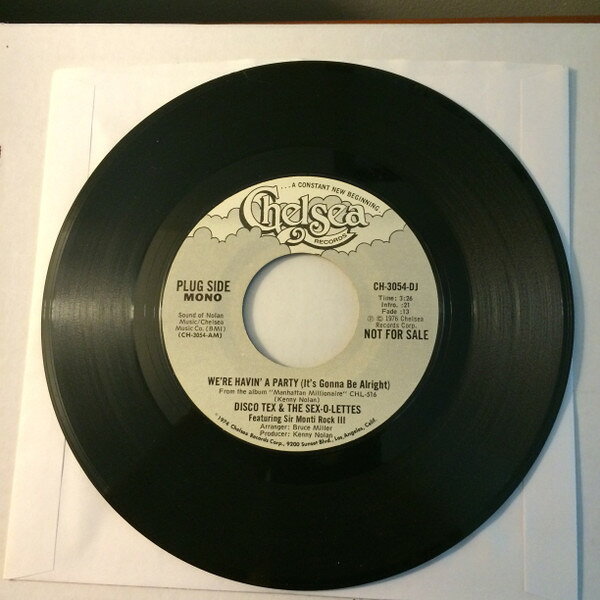 ・アーティスト Disco Tex & His Sex-O-Lettes, Sir Monti Rock III ・タイトル We're Havin' A Party (It's Gonna Be Alright) ・レーベル・型番 Che...