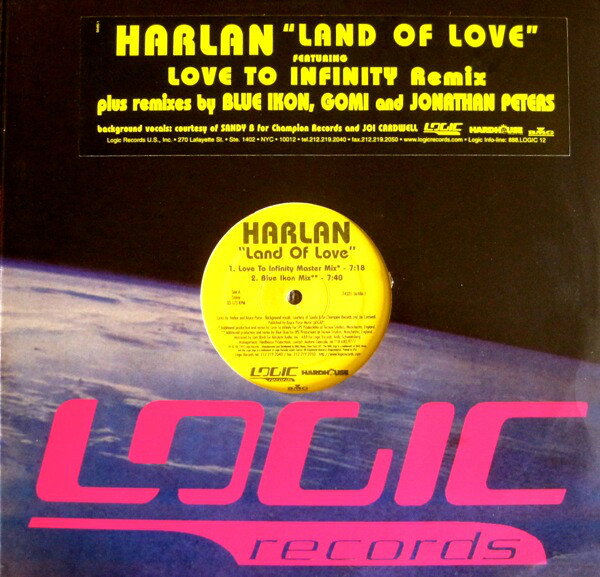 ・アーティスト Harlan ・タイトル Land Of Love ・レーベル・型番 Logic Records 74321564861 ・フォーマット 12" ・コンディション(盤) 良い (VG+) ・コンディション(ジャケット) 良い...