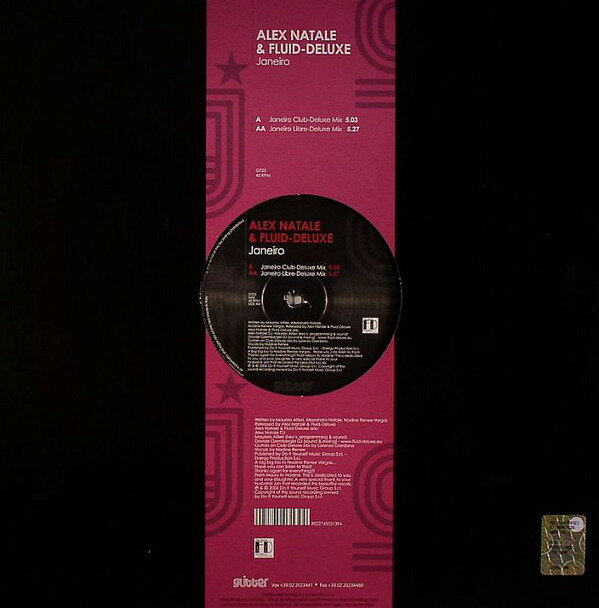 ・アーティスト Alex Natale & Fluid- Deluxe ・タイトル Janeiro ・レーベル・型番 Glitter GT23 ・フォーマット 12" ・コンディション(盤) 良い (VG+) ・コンディション(ジャケット)...