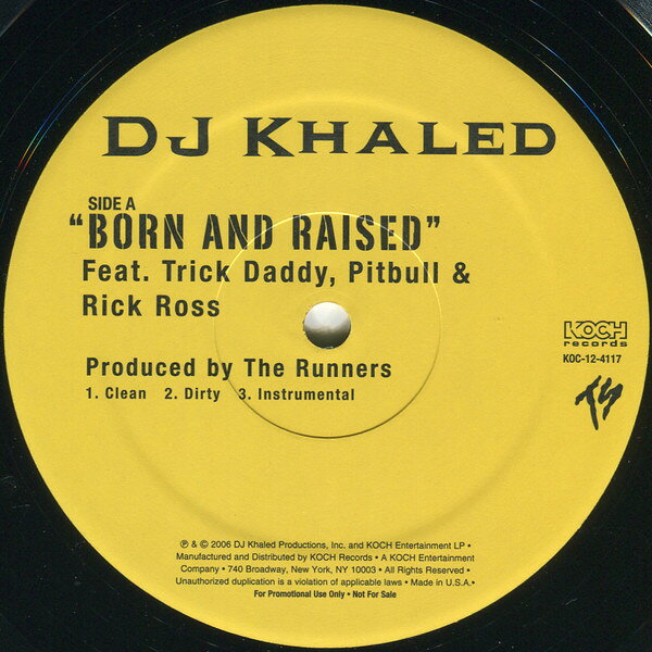 ・アーティスト DJ Khaled ・タイトル Born And Raised / Grammy Family ・レーベル・型番 Koch Entertainment KOC124117 ・フォーマット 12" ・コンディション(盤) 非常...