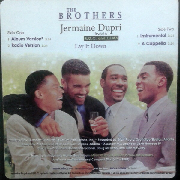 ・アーティスト Jermaine Dupri, R.O.C. & Lil' Mo ・タイトル Lay It Down ・レーベル・型番 Warner Bros. PROA100534 ・フォーマット 12" ・コンディション(盤) 良い (...