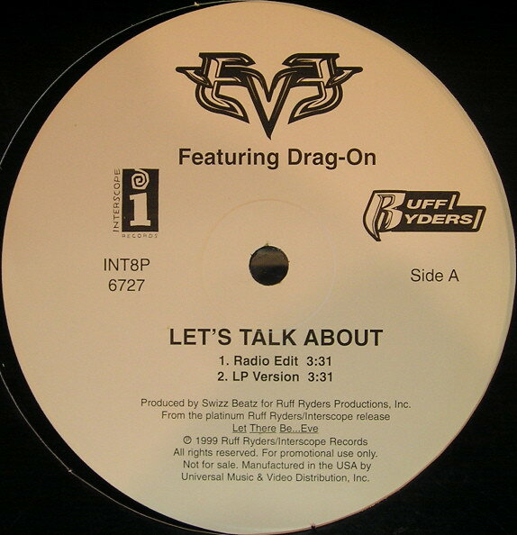 ・アーティスト Eve, Drag-On ・タイトル Let's Talk About ・レーベル・型番 Interscope Records INT8P6727 ・フォーマット 12" ・コンディション(盤) 良い (VG+) ・コンディ...