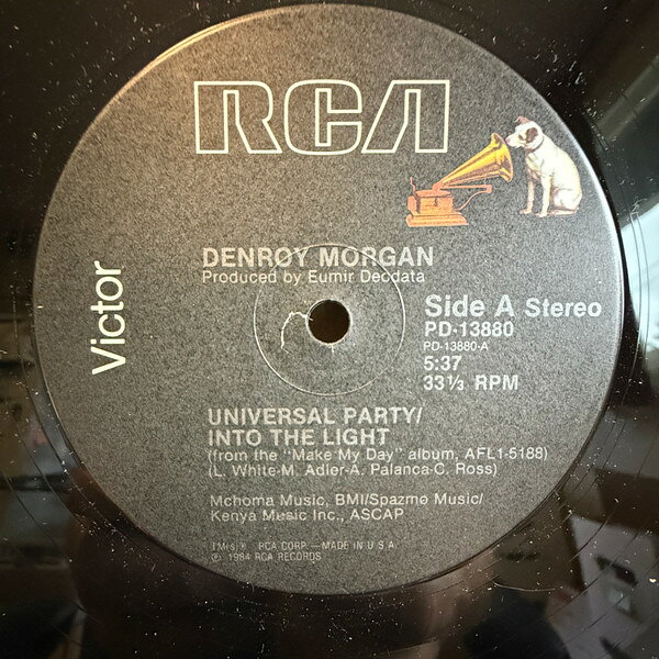 ・アーティスト Denroy Morgan ・タイトル Universal Party/Into The Light ・レーベル・型番 RCA Victor PD13880 ・フォーマット 12" ・コンディション(盤) 良い (VG+) ...