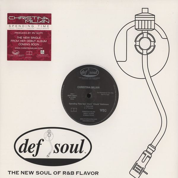 ・アーティスト Christina Milian, Charli Baltimore ・タイトル Spending Time ・レーベル・型番 Def Soul, The Inc Records DEFR156231PROMO ・フォーマッ...