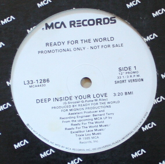 ・アーティスト Ready For The World ・タイトル Deep Inside Your Love ・レーベル・型番 MCA Records L331286 ・フォーマット 12" ・コンディション(盤) 良い (VG+) ・コ...
