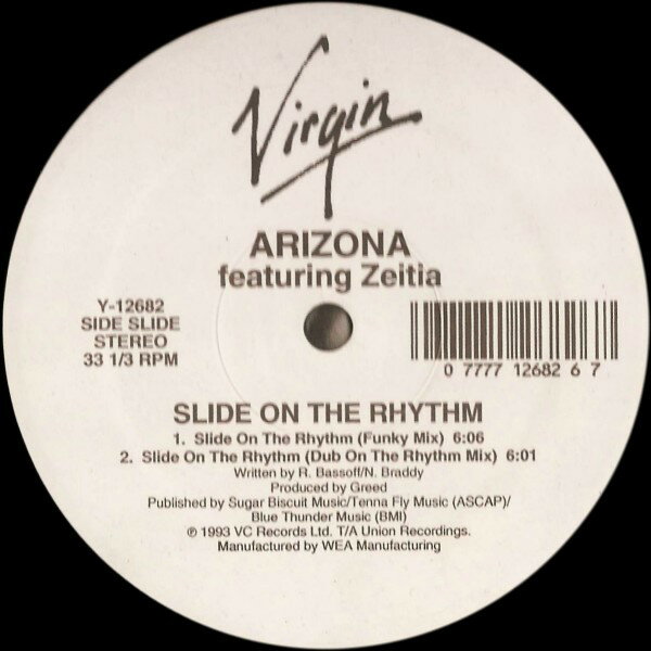 ・アーティスト Arizona, Zeeteah Massiah ・タイトル Slide On The Rhythm ・レーベル・型番 Virgin Y12682 ・フォーマット 12" ・コンディション(盤) 良い (VG+) ・コンディ...