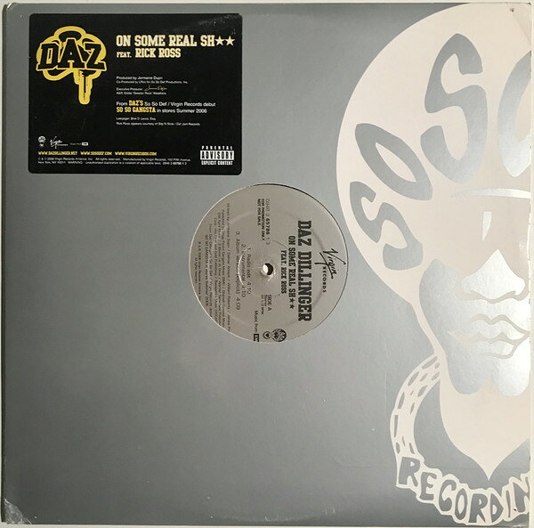 ・アーティスト Daz Dillinger, Rick Ross ・タイトル On Some Real Sh ・レーベル・型番 Virgin 094636578613 ・フォーマット 12" ・コンディション(盤) 良い (VG+) ・コン...