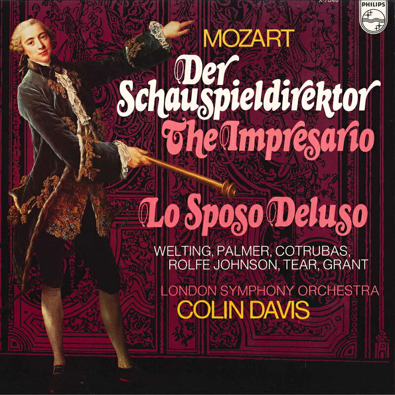 ・アーティスト ロンドン交響楽団,コリン・デイヴィス ・タイトル モーツァルト 劇場の演出家 K486　騙された花婿k430 ・レーベル・型番 PHILIPS X7648 ・フォーマット LP ・コンディション(盤) 非常に良い(EX) ・...