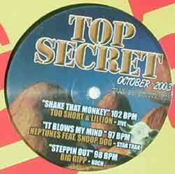 ・アーティスト Various ・タイトル Top Secret! October 2003 ・レーベル・型番 Strictly Hits Vinyl Service TOPS035 ・フォーマット 12" ・コンディション(盤) 良い (...