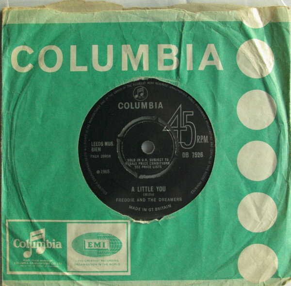 ・アーティスト Freddie & The Dreamers ・タイトル A Little You ・レーベル・型番 Columbia DB7526 ・フォーマット 7インチレコード ・コンディション(盤) 良い (VG+) ・コンディショ...