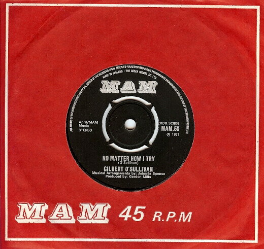 ・アーティスト Gilbert O'Sullivan ・タイトル No Matter How I Try ・レーベル・型番 MAM MAM53 ・フォーマット 7インチレコード ・コンディション(盤) 良い (VG+) ・コンディション(ジ...