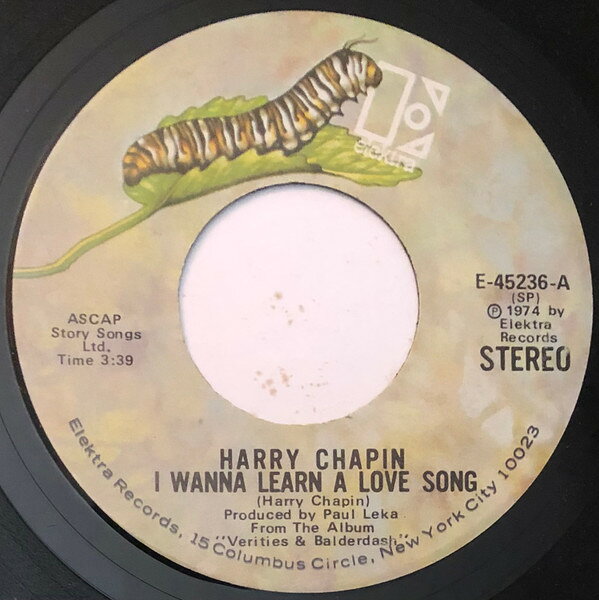 ・アーティスト Harry Chapin ・タイトル I Wanna Learn A Love Song ・レーベル・型番 Elektra E45236 ・フォーマット 7インチレコード ・コンディション(盤) 良い (VG+) ・コンディ...