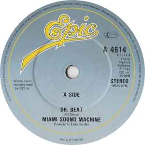 ・アーティスト Miami Sound Machine ・タイトル Dr. Beat ・レーベル・型番 Epic A4614 ・フォーマット 7インチレコード ・コンディション(盤) 良い (VG+) ・コンディション(ジャケット) プレイ...