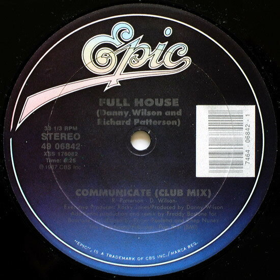 ・アーティスト Full House ・タイトル Communicate ・レーベル・型番 Epic 4906842 ・フォーマット 12インチレコード ・コンディション(盤) 良い (VG+) ・コンディション(ジャケット) プレインカバ...