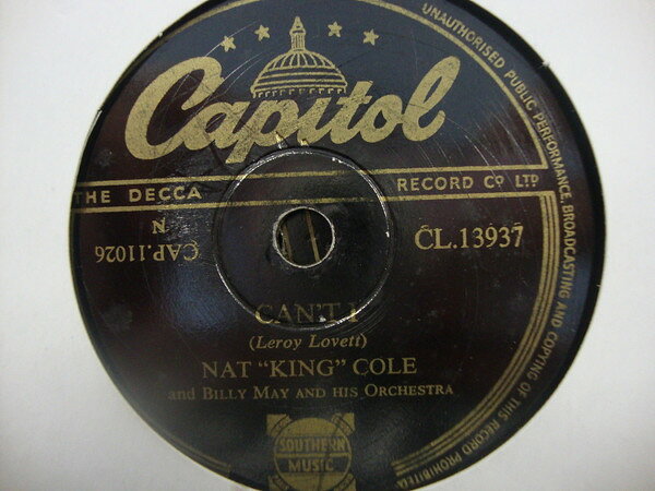・アーティスト Nat King Cole ・タイトル Cant I / Small Towns Are Smile Towns ・レーベル・型番 Capitol Records CL13937 ・フォーマット 78回転SP盤レコード ・コ...
