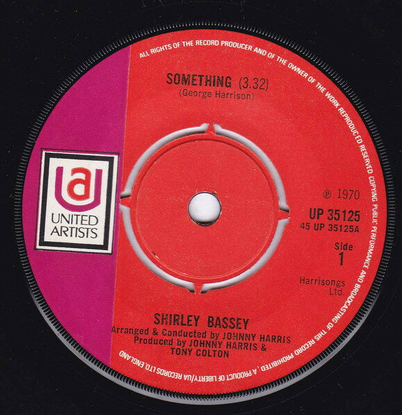 ・アーティスト Shirley Bassey ・タイトル Something ・レーベル・型番 United Artists Records UP35125 ・フォーマット 7インチレコード ・コンディション(盤) 良い (VG+) ・コン...