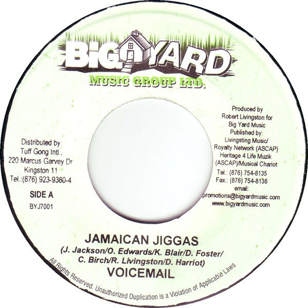 ・アーティスト Voicemail ・タイトル Jamaican Jiggas ・レーベル・型番 Big Yard Music Group Ltd. BYJ7001 ・フォーマット 7" ・コンディション(盤) 良い (VG+) ・コンディ...