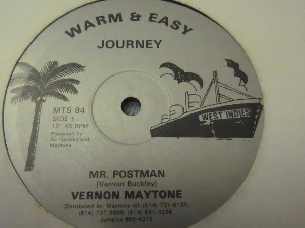 ・アーティスト Vernon Maytone ・タイトル Mr. Postman ・レーベル・型番 Warm & Easy Journey MTS84 ・フォーマット 12インチレコード ・コンディション(盤) 可 (VG) ・コンディショ...