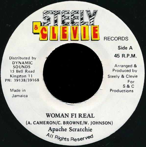 ・アーティスト Apache Scratchy ・タイトル Woman Fi Real ・レーベル・型番 Steely & Clevie Records NONE ・フォーマット 7インチレコード ・コンディション(盤) 良い (VG+) ...