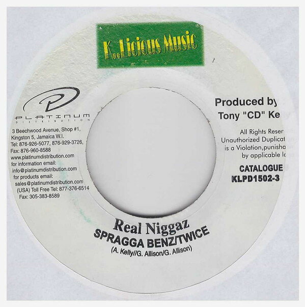 ・アーティスト Spragga Benz / Twice ・タイトル Real Niggaz ・レーベル・型番 K..Licious Music KLPD15023 ・フォーマット 7インチレコード ・コンディション(盤) 良い (VG+)...