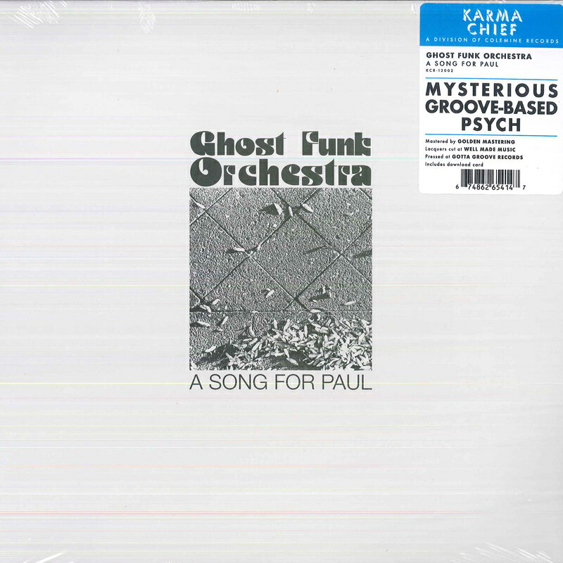 ・アーティスト Ghost Funk Orchestra ・タイトル A Song For Paul ・レーベル・型番 KARMA CHIEF KCR12002 ・フォーマット LPレコード ・コンディション(盤) 新品 (M) ・コンディ...