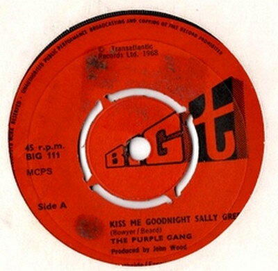 ・アーティスト Purple Gang ・タイトル Kiss Me Goodnight Sally Green ・レーベル・型番 Big T BIG111 ・フォーマット 7インチレコード ・コンディション(盤) 可 (VG) ・コンディシ...