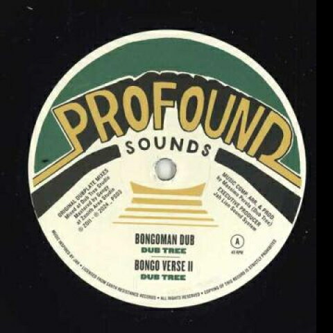 ・アーティスト Dub Tree ・タイトル Bongoman Dub; Verse II / Alpha Dub (Infinite Dream); Verse II (Infinite Dub) ・レーベル・型番 Profound So...