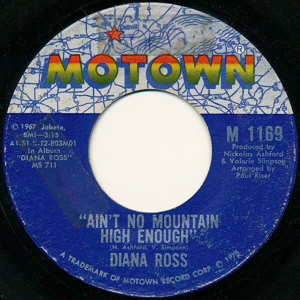 ・アーティスト Diana Ross ・タイトル Ain't No Mountain High Enough / Can't It Wait Until Tomorrow ・レーベル・型番 Motown M1169 ・フォーマット 7インチ...