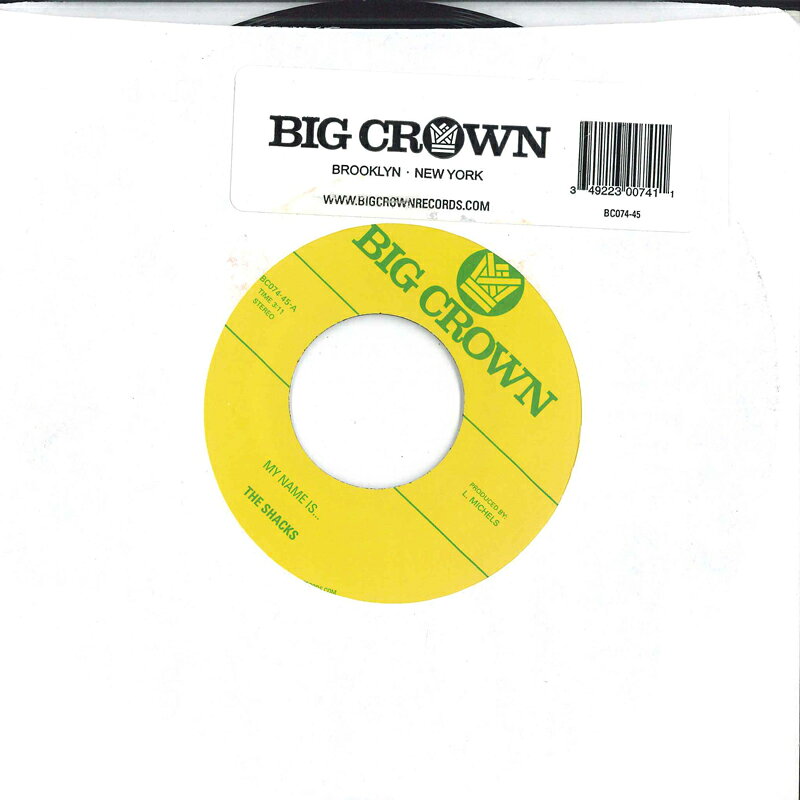 ・アーティスト Shacks ・タイトル My Name Is... / Sand Song ・レーベル・型番 Big Crown Records BC07445 ・フォーマット 7インチレコード ・コンディション(盤) 新品 (M) ・コ...