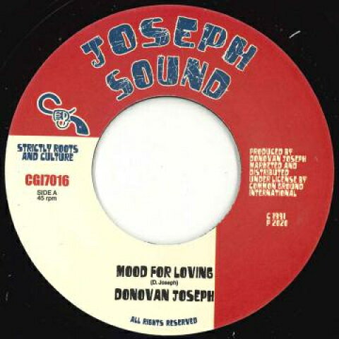・アーティスト Donovan Joseph ・タイトル Mood For Loving / Version ・レーベル・型番 Common Ground International CGI7016 ・フォーマット 7" ・コンディション(...