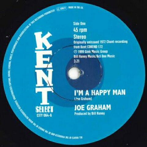 ・アーティスト Joe Graham / Bill Brandon ・タイトル I'm A Happy Man / Whatever I Am I'm Yours ・レーベル・型番 Kent CITY064 ・フォーマット 7" ・コンディ...