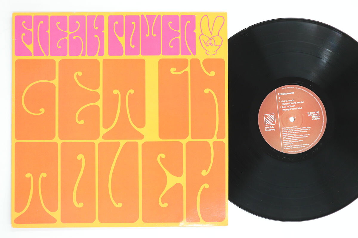 ・アーティスト Freak Power ・タイトル Get In Touch ・レーベル・型番 4th & Broadway 12BRW298 ・フォーマット 12インチレコード ・コンディション(盤) 良い (VG+) ・コンディション(...