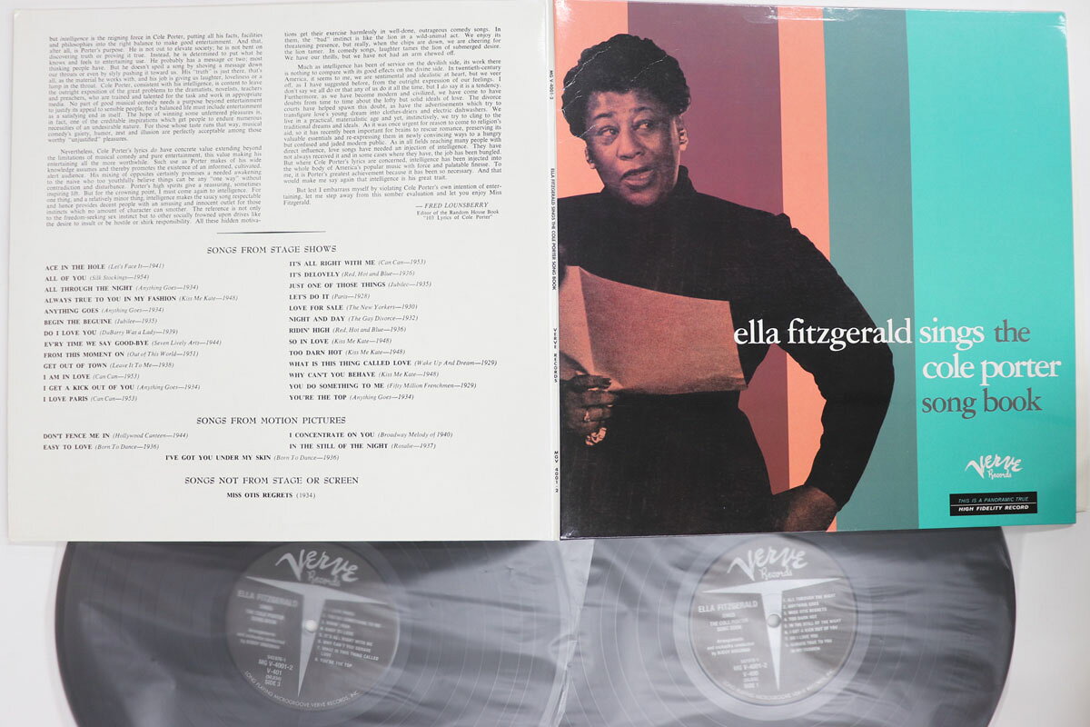 ・アーティスト Ella Fitzgerald ・タイトル Ella Fitzgerald Sings The Cole Porter Songbook (180g) ・レーベル・型番 VERVE MGV40012 ・フォーマット LPレコ...