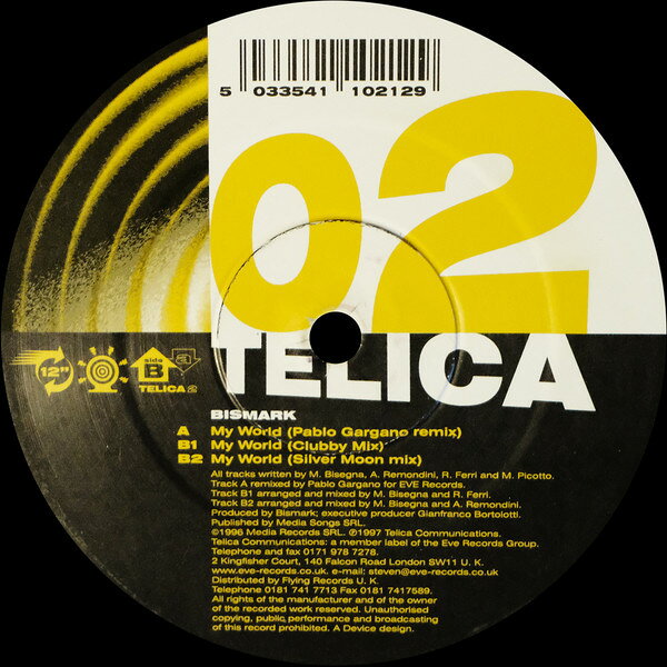 ・アーティスト Bismark ・タイトル My World ・レーベル・型番 Telica TELICA2 ・フォーマット 12インチレコード ・コンディション(盤) 良い (VG+) ・コンディション(ジャケット) 良い (VG+) ・...
