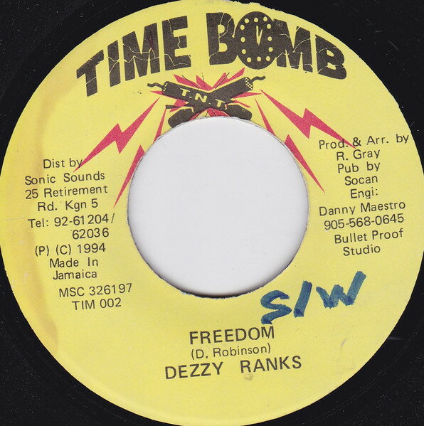 ・アーティスト Dezzie Ranks ・タイトル Freedom ・レーベル・型番 Time Bomb (3) TIM002 ・フォーマット 7インチレコード ・コンディション(盤) 良い (VG+) ・コンディション(ジャケット) ・...