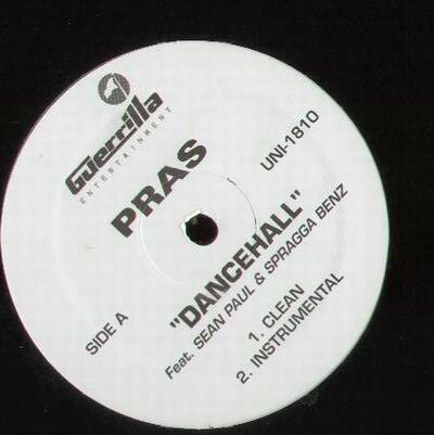 ・アーティスト Pras Michel ・タイトル Dancehall ・レーベル・型番 Guerrilla Entertainment UNI1810 ・フォーマット 12" ・コンディション(盤) 良い (VG+) ・コンディション(ジ...