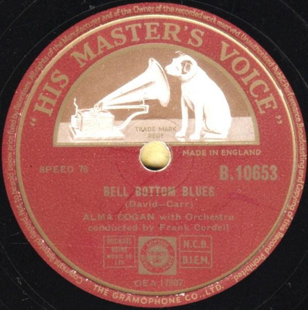 ・アーティスト Alma Cogan ・タイトル Bell Bottom Blues / Love Me Again ・レーベル・型番 HIS MASTERS VOICE B10653 ・フォーマット 78回転SP盤レコード ・コンディショ...