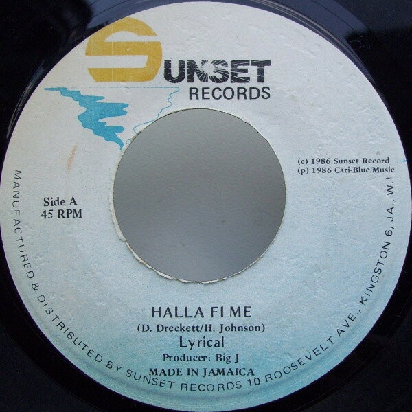・アーティスト Lyrical ・タイトル Halla Fi Me ・レーベル・型番 Sunset Records NONE ・フォーマット 7インチレコード ・コンディション(盤) 良い (VG+) ・コンディション(ジャケット) ・コン...