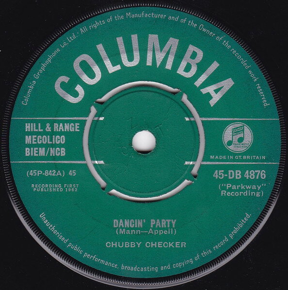 ・アーティスト Chubby Checker ・タイトル Dancin' Party ・レーベル・型番 Columbia 45DB4876 ・フォーマット 7インチレコード ・コンディション(盤) 良い (VG+) ・コンディション(ジャケ...