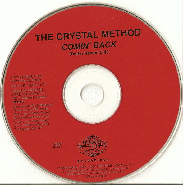・アーティスト Crystal Method ・タイトル Comin' Back ・レーベル・型番 Outpost PROCD3021 ・フォーマット CD ・コンディション(盤) 良い (VG+) ・コンディション(ジャケット) ・コンデ...