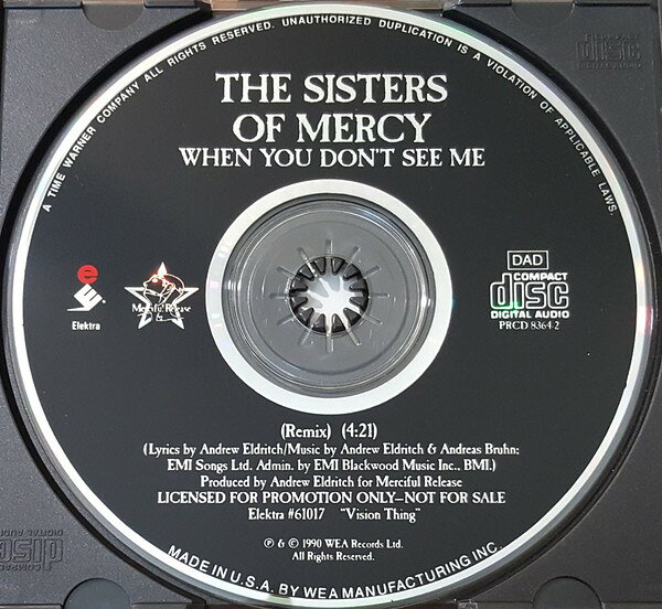 ・アーティスト Sisters Of Mercy ・タイトル When You Don't See Me ・レーベル・型番 Merciful Release PRCD83642 ・フォーマット CD ・コンディション(盤) 良い (VG+)...