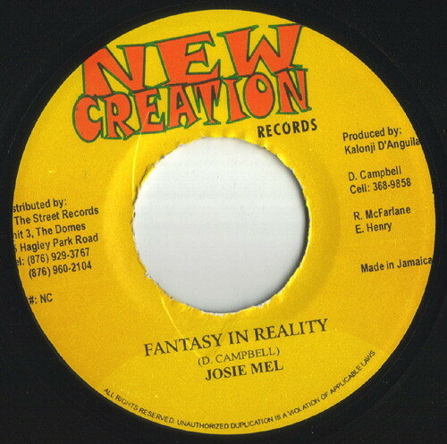 ・アーティスト Josie Mel ・タイトル Fantasy In Reality ・レーベル・型番 New Creation Records NONE ・フォーマット 7インチレコード ・コンディション(盤) 良い (VG+) ・コンデ...