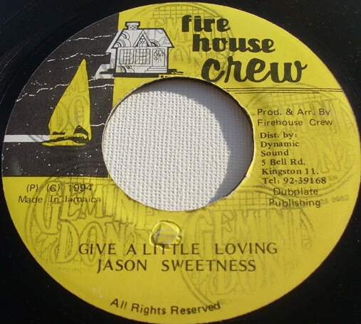 ・アーティスト Jason Sweetness ・タイトル Give A Little Loving ・レーベル・型番 FireHouse Crew NONE ・フォーマット 7インチレコード ・コンディション(盤) 良い (VG+) ・コ...
