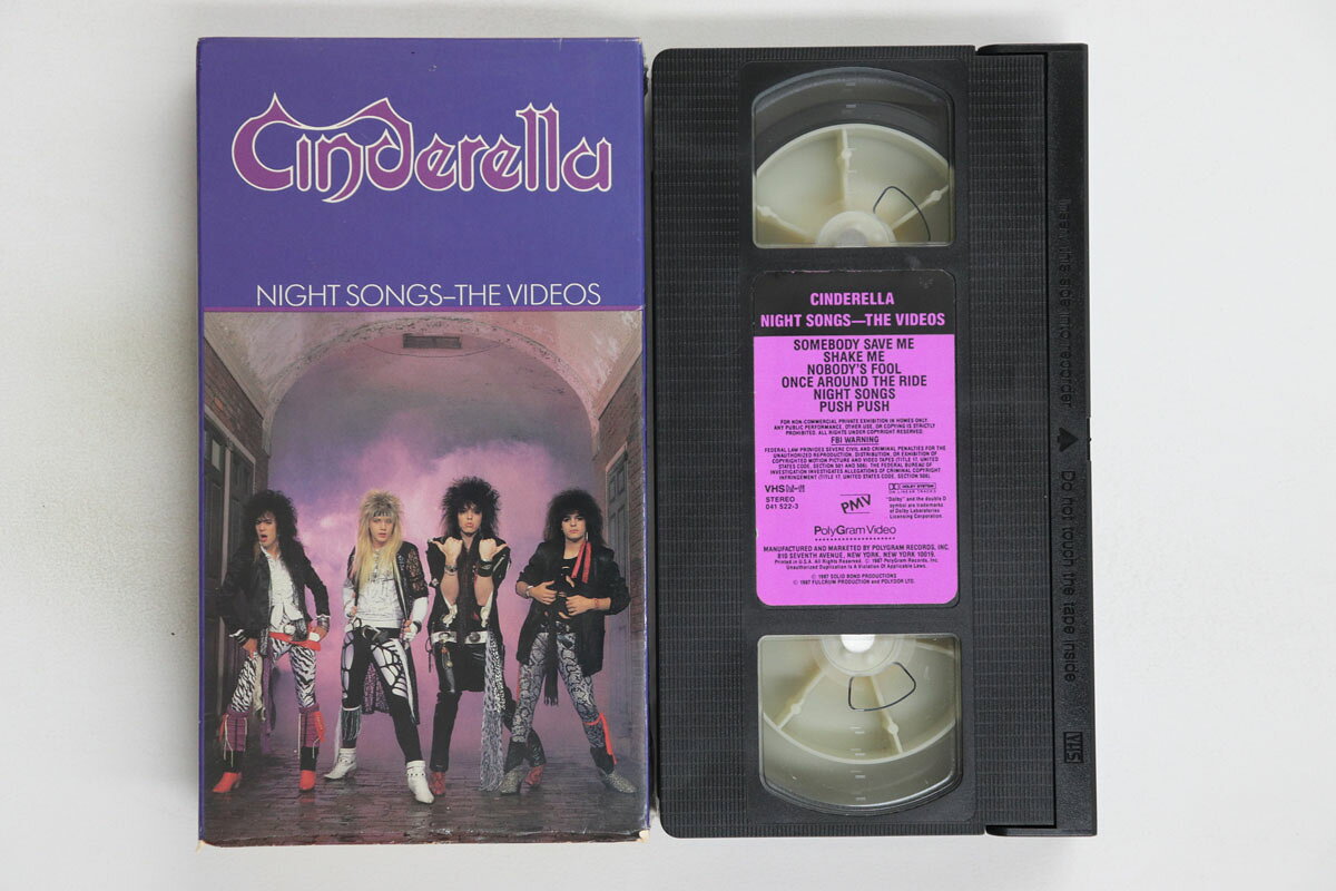 ・アーティスト Cinderella ・タイトル Night Songs The Videos ・レーベル・型番 POLYGRAM MUSIC VIDEO 0415223 ・フォーマット VHSビデオ ・コンディション(盤) 良い (VG+...